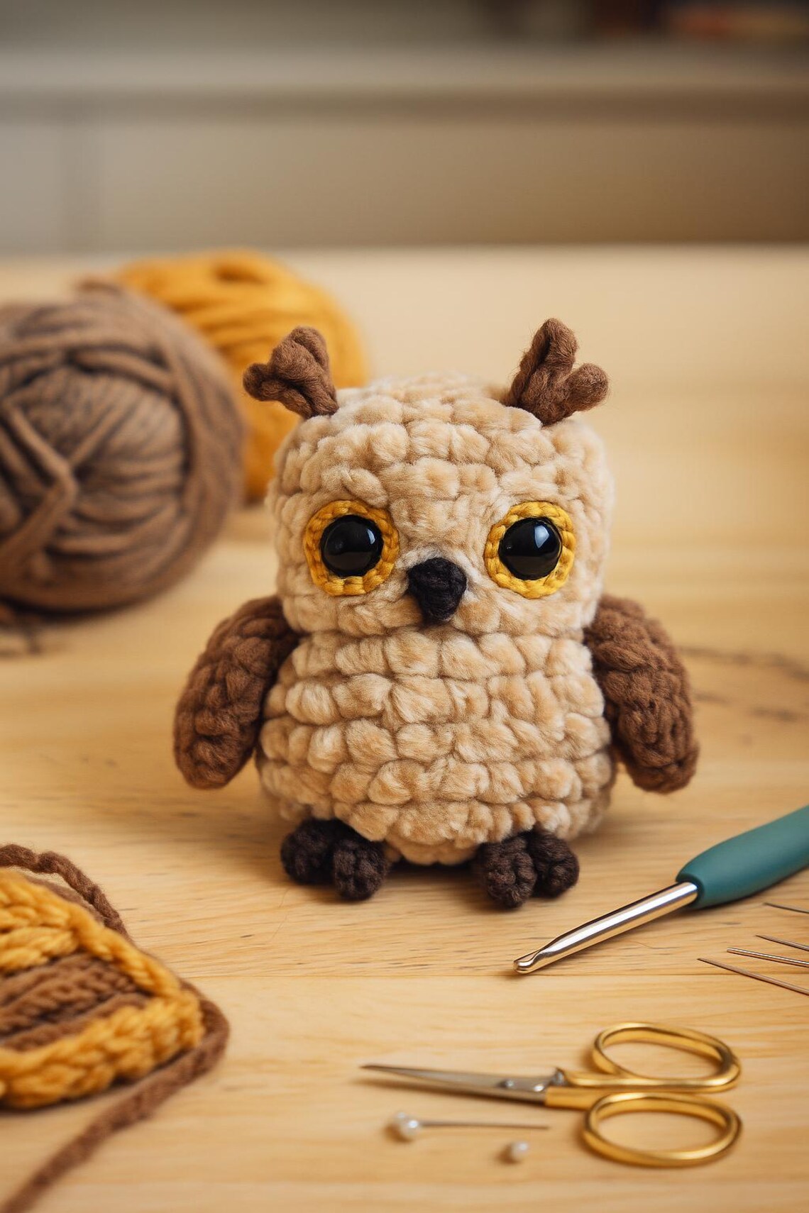 Owl Amigurumi Crochet Pattern • Plush Yarn Tutorial (PDF Download) - Etsy