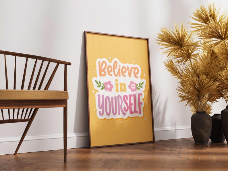 Motivational Quote Prints: Colorful Affirmation Wall Art (digital ...