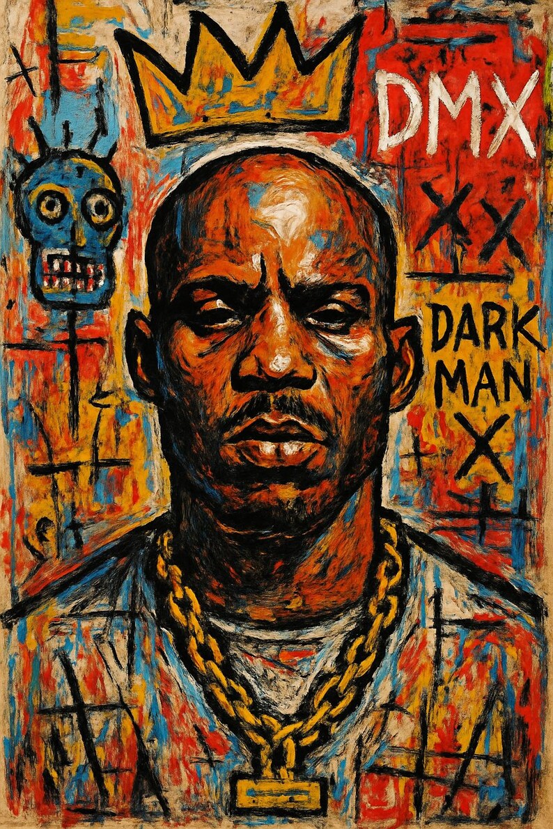 DMX Portrait – Basquiat Style Digital Art Print (instant Download) - Etsy