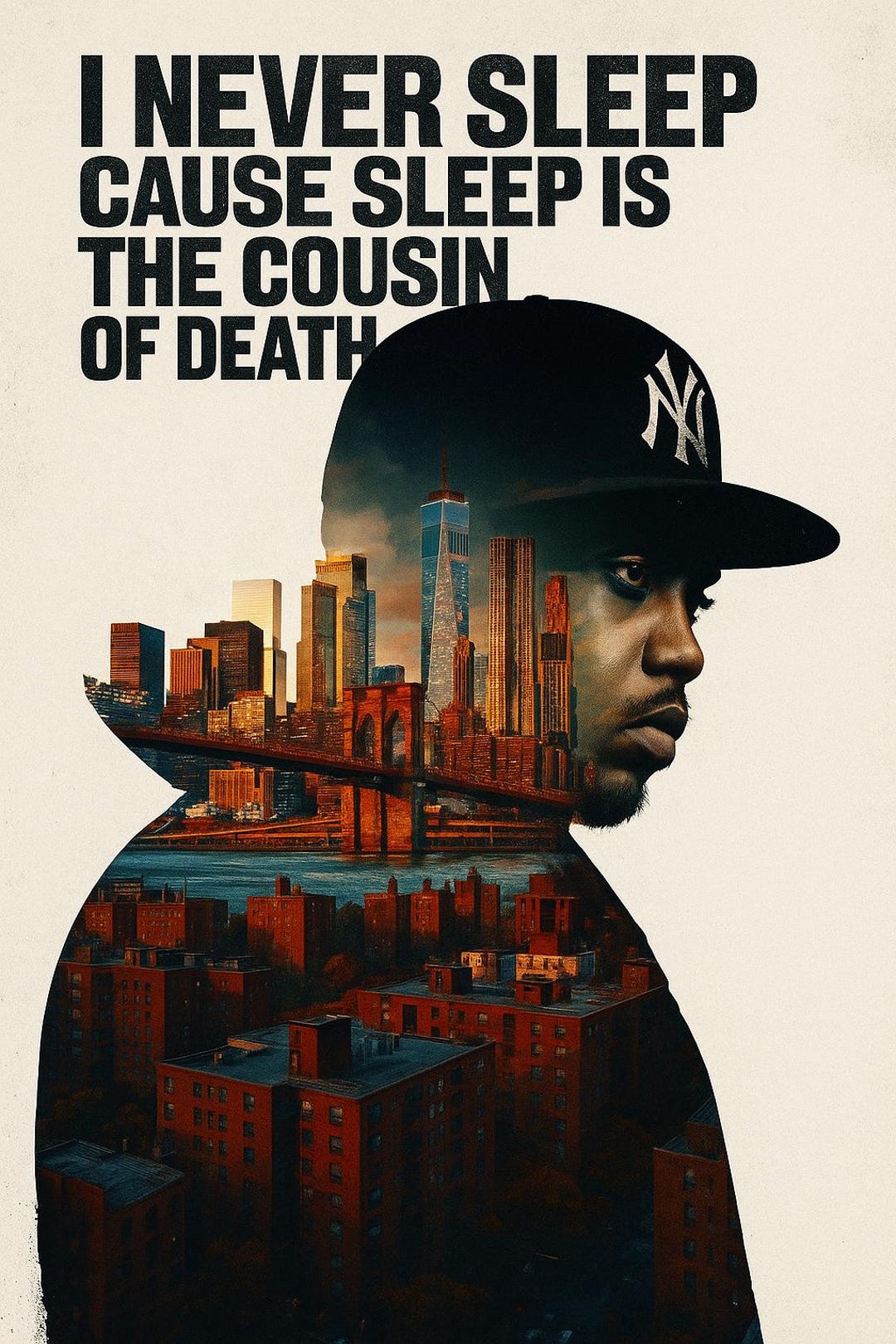 Hip Hop Legend Poster - Nas Lyrics - New York State of Mind Digital ...