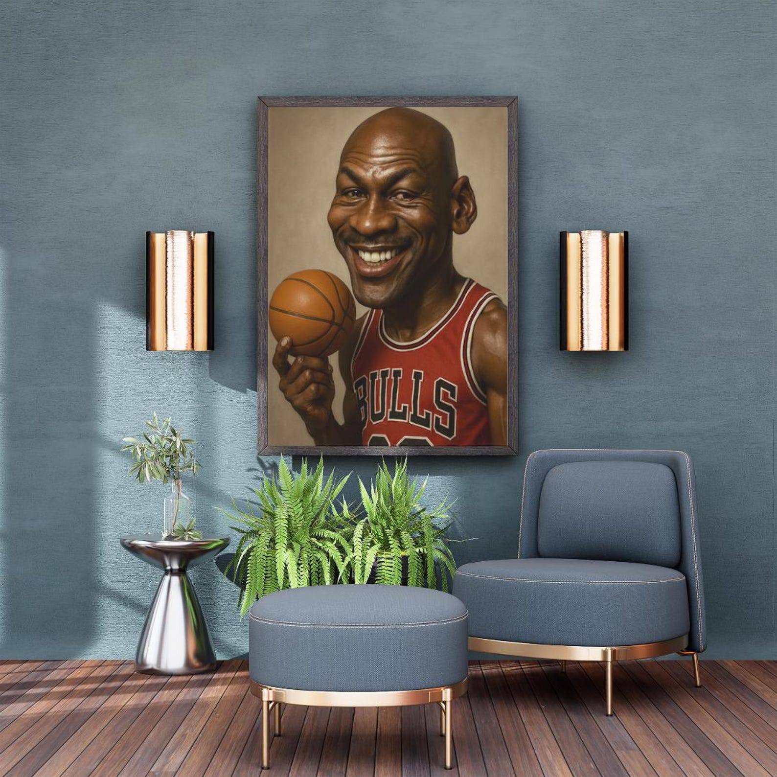 Michael Jordan Caricature - the Goat Art – His Airness Digital Art ...