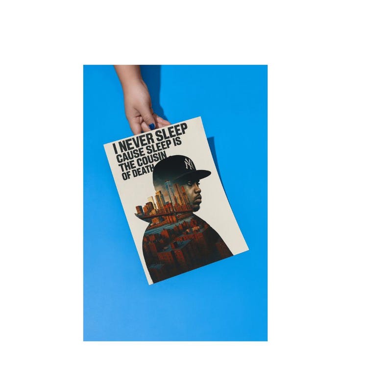 Hip Hop Legend Poster - Nas Lyrics - New York State of Mind Digital ...