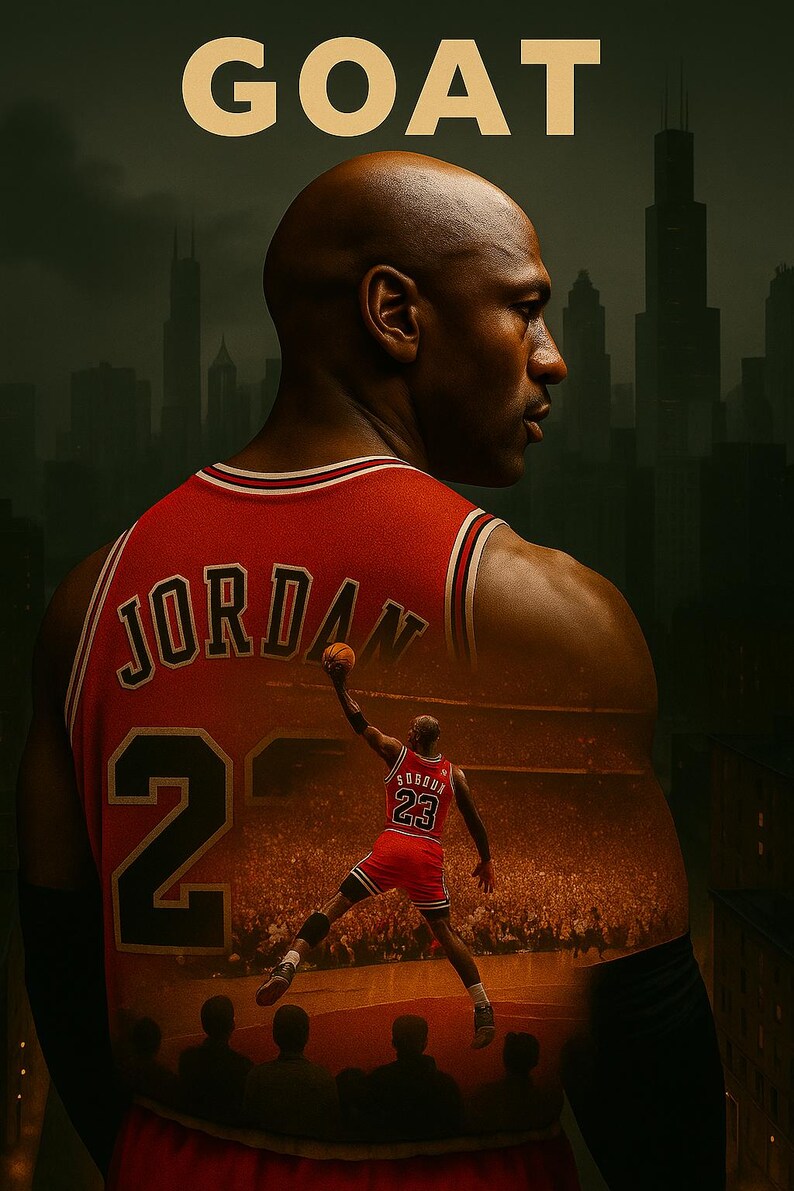 NBA Legend Poster -michael Jordan - the Goat Digital Download - Digital ...