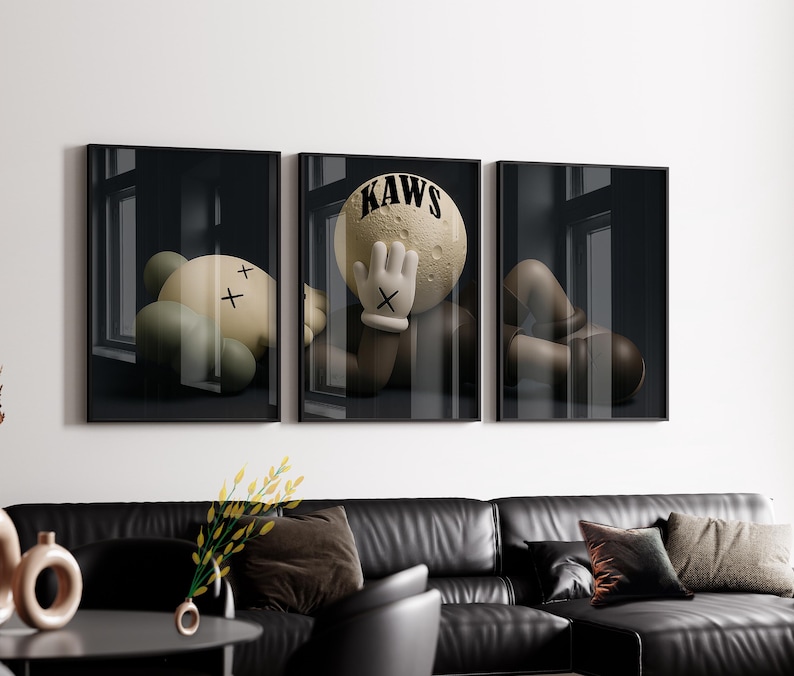 KAWS Graffiti Poster Set of 3: Hypebeast Sneaker Art (digital Download ...