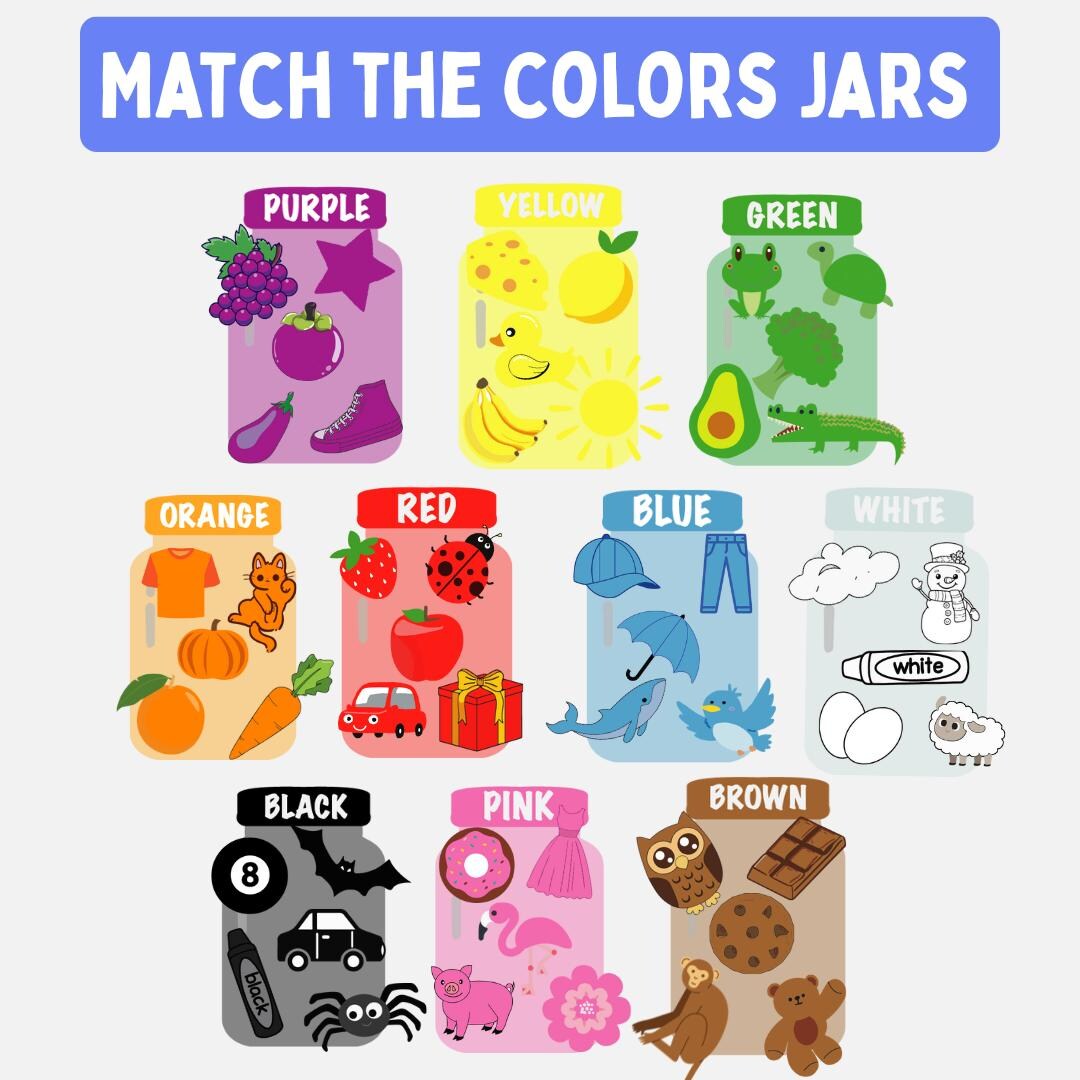 Color Matching Activity for Kids | Montessori Printable for Toddlers or ...