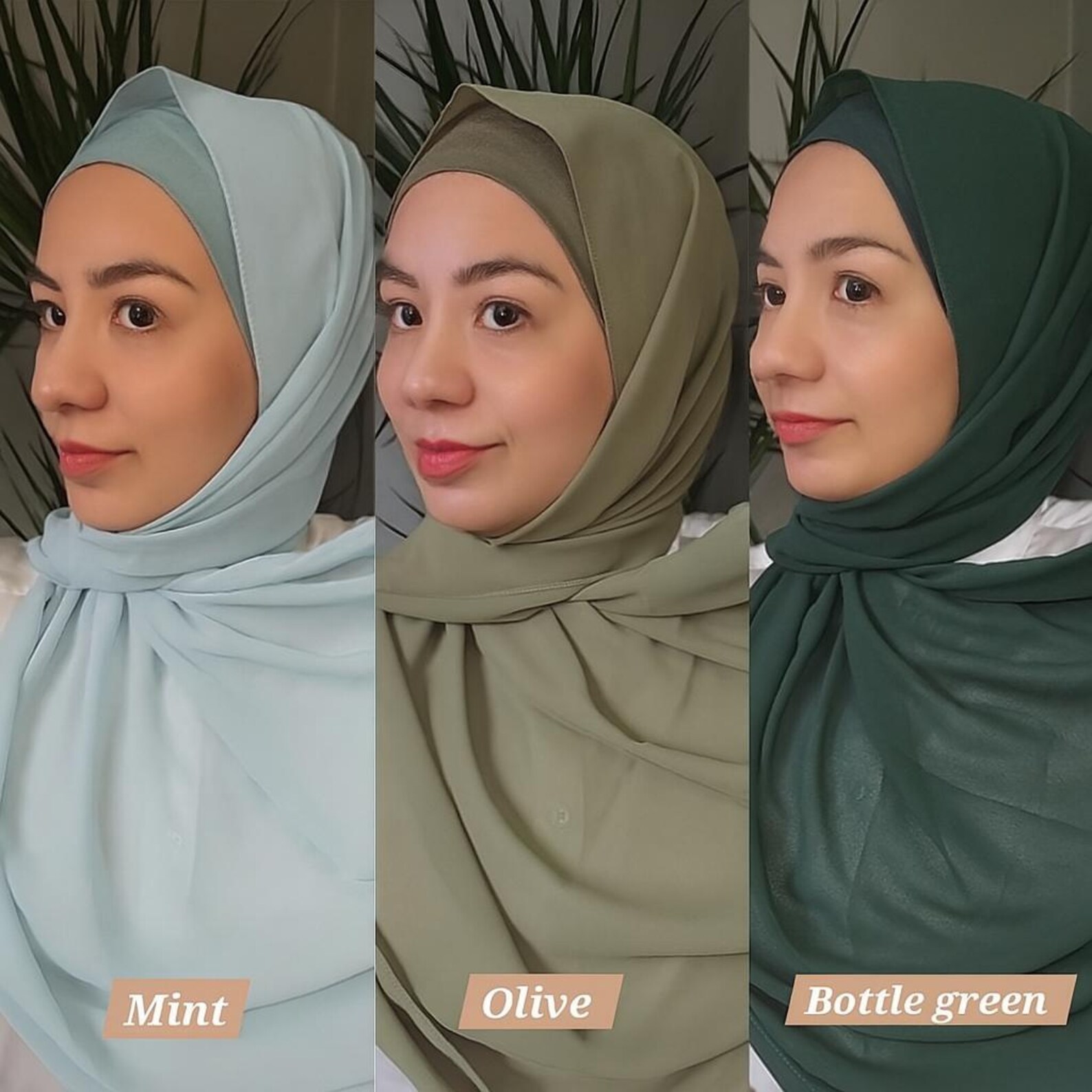Chiffon Hijab & Jersey Undercap Matching Set - Etsy