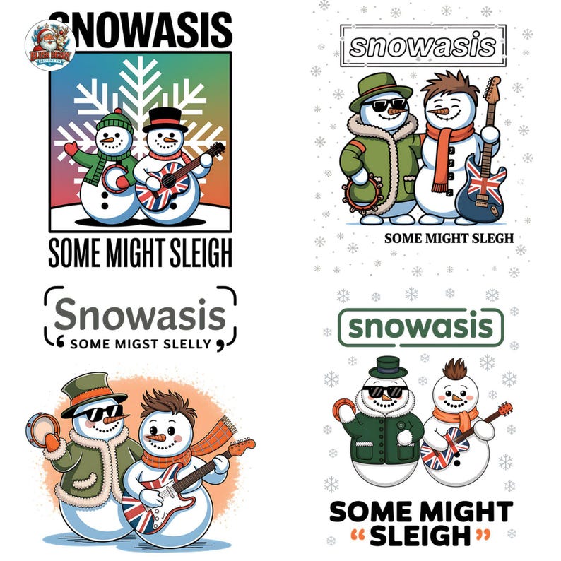 20+ Snowasis Png Bundle, Music Band Spoof Png, Some Might Sleigh Png ...