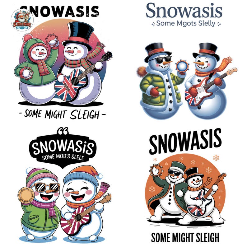 20+ Snowasis Png Bundle, Music Band Spoof Png, Some Might Sleigh Png ...