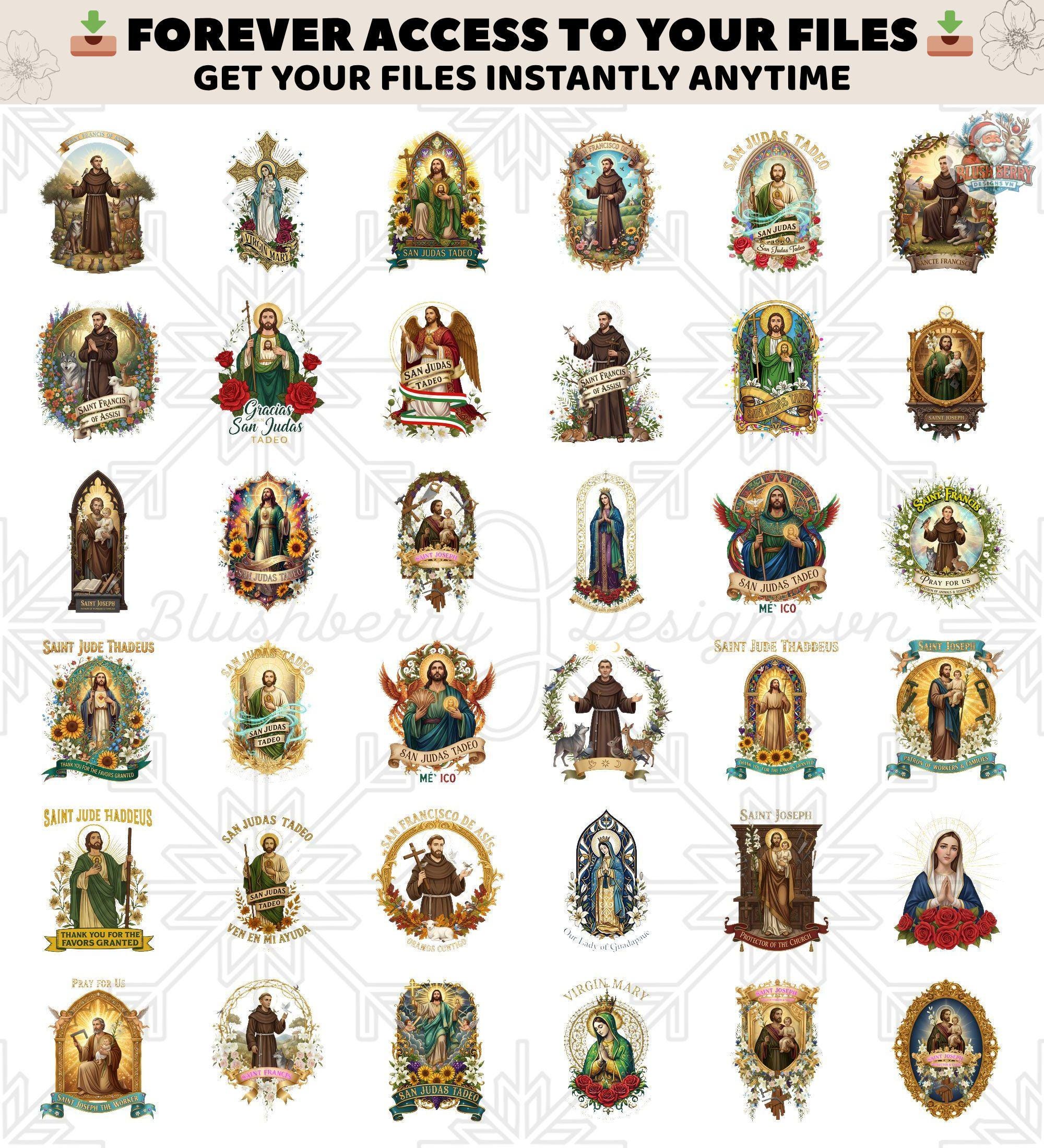100+ Saints of Hope Png Bundle, Saint Francis of Assisi Png, Saint ...