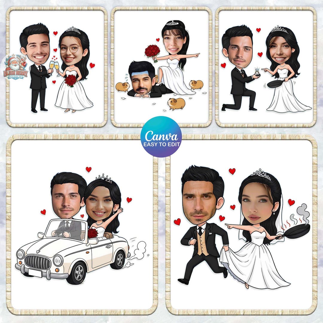 10+ Custom Wedding Face Canva Template, Couple Photo Png, Just Married ...