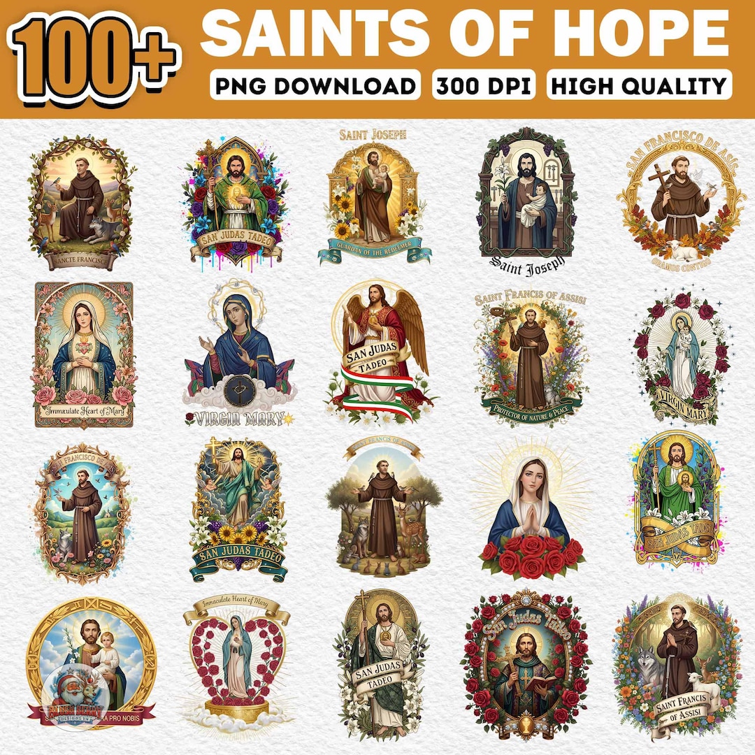 100+ Saints of Hope Png Bundle, Saint Francis of Assisi Png, Saint ...