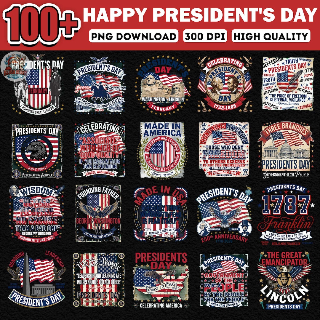 100+ President's Day Png Bundle, Abraham Lincoln Png, George Washington ...
