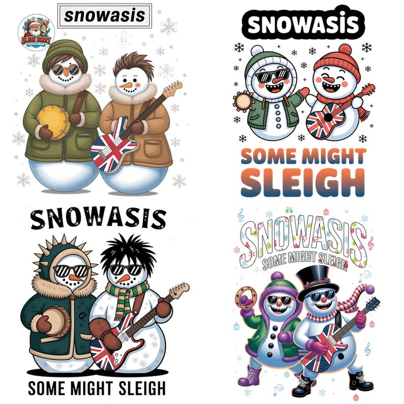 20+ Snowasis Png Bundle, Music Band Spoof Png, Some Might Sleigh Png ...