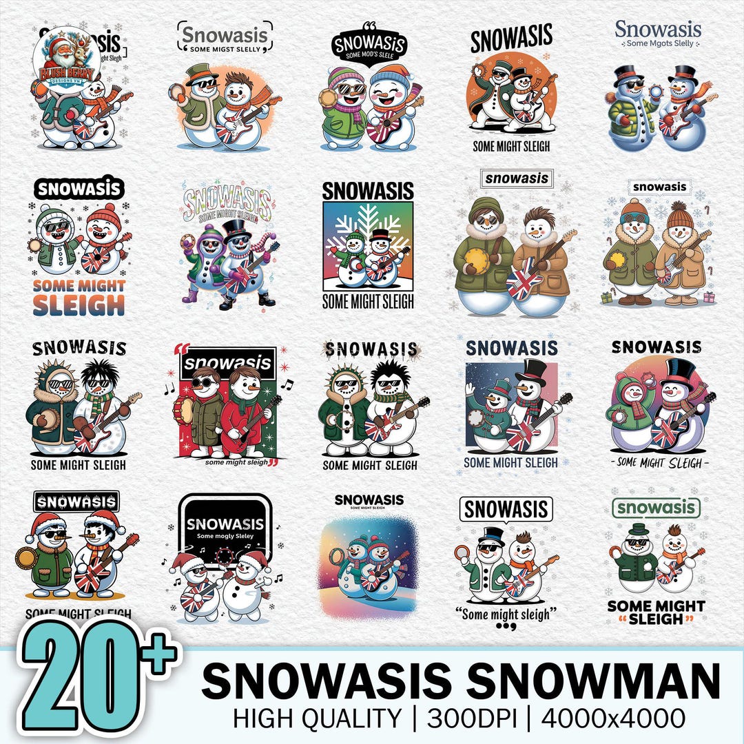 20+ Snowasis Png Bundle, Music Band Spoof Png, Some Might Sleigh Png ...