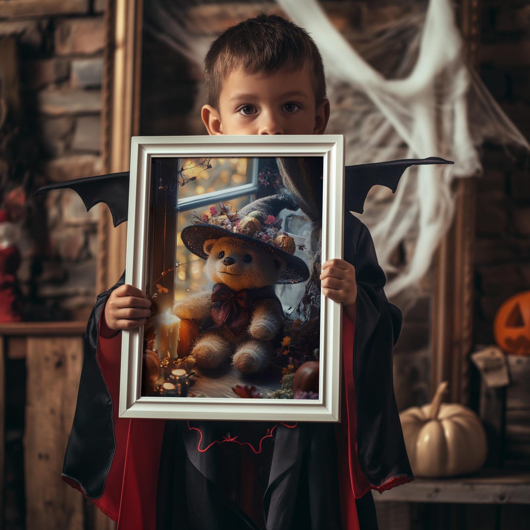 Witch Bear Halloween Print | Spooky Nursery Decor (digital Download) - Etsy