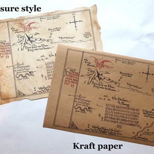 Thrór's Map, the Hobbit Inspired, Thorin's Map - Etsy