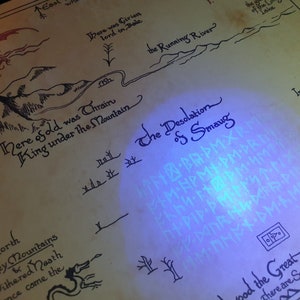 Thrór's Map, the Hobbit Inspired, Thorin's Map - Etsy