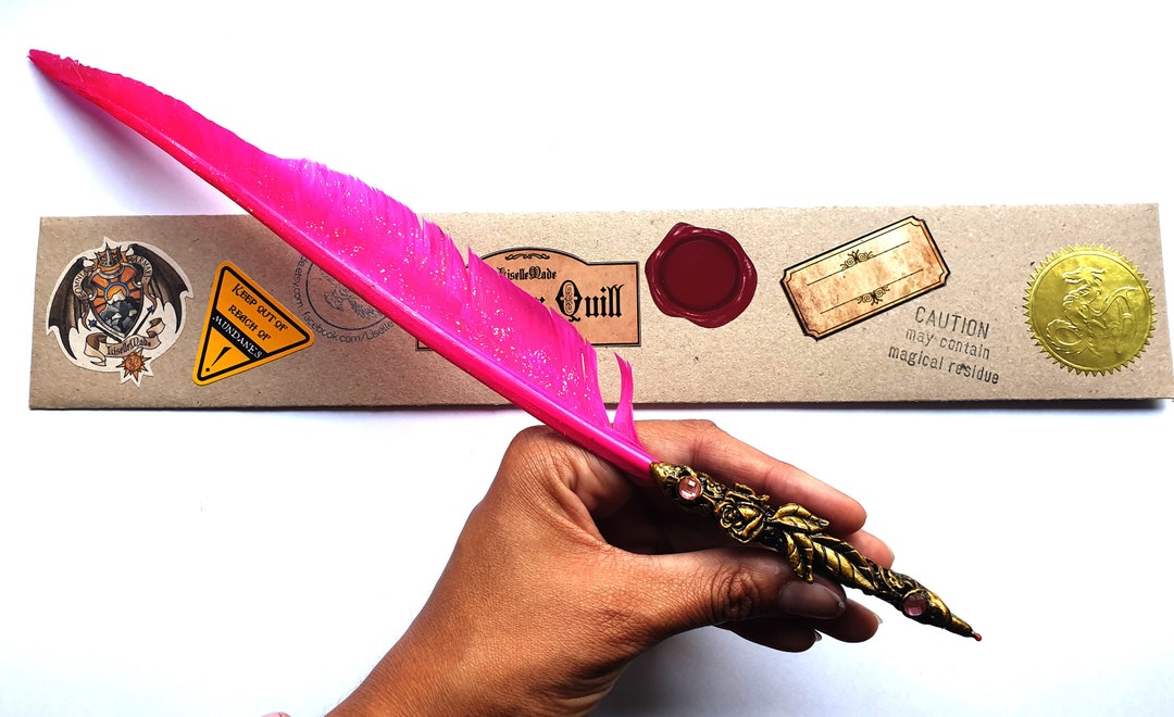 Pink Rose Quill Ballpoint Writing Quill - Etsy France