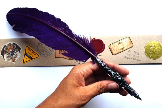 Drow Spider Quill Purple Ballpoint Writing Quill - Etsy