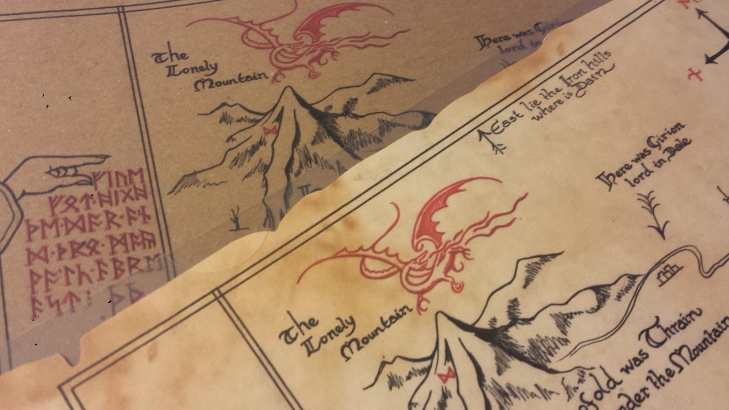 Thrór's Map the Hobbit Inspired Thorin's Map | Etsy Canada