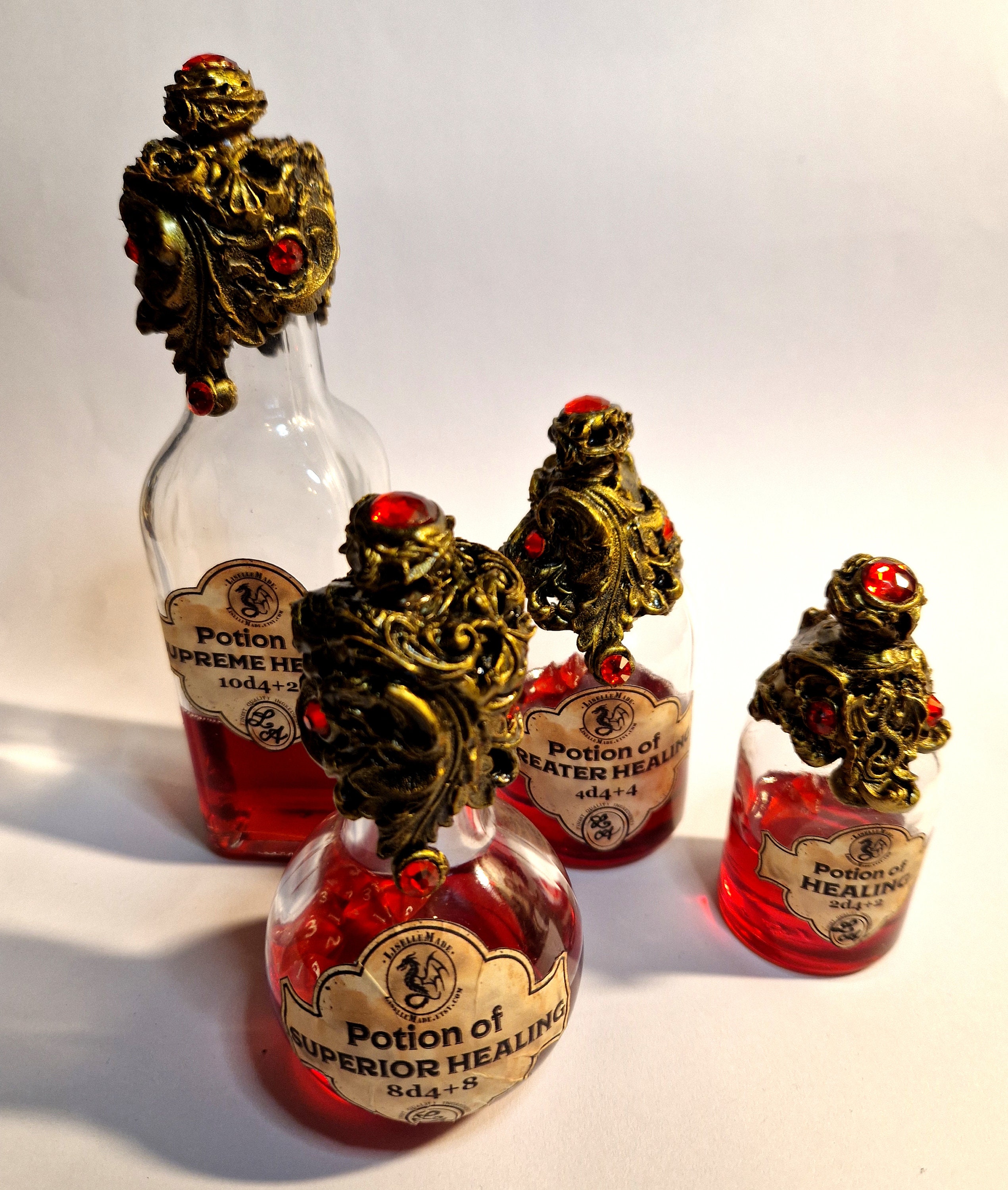 Dnd 5E Healing Potion Full Set With LED Light and D4 Dice - Etsy