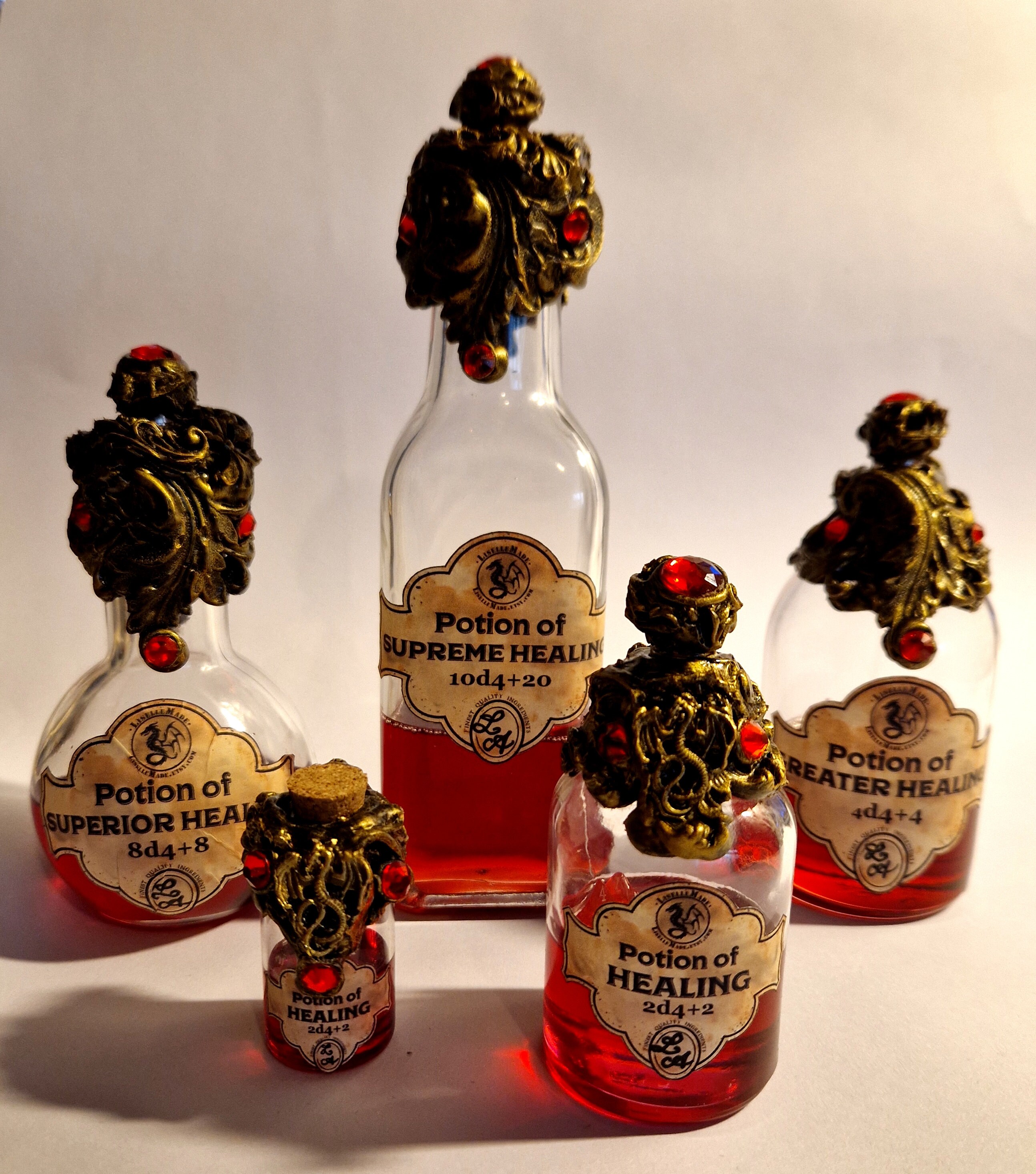 Dnd 5E Healing Potion Full Set With LED Light and D4 Dice - Etsy