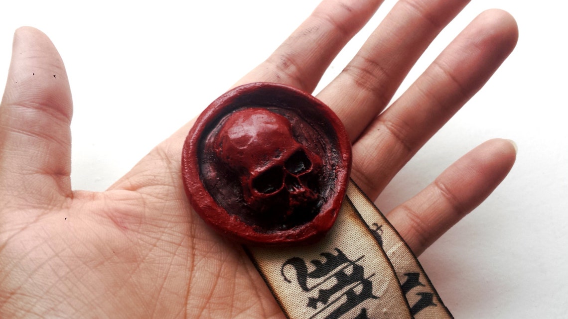 Deluxe SKULL Purity Seal - Real Size, Brooch Pin Back, Mark of Faith - Etsy