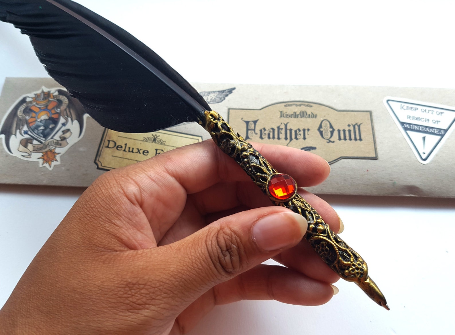 Deluxe Ballpoint Quill Black College of Wizardry - Etsy
