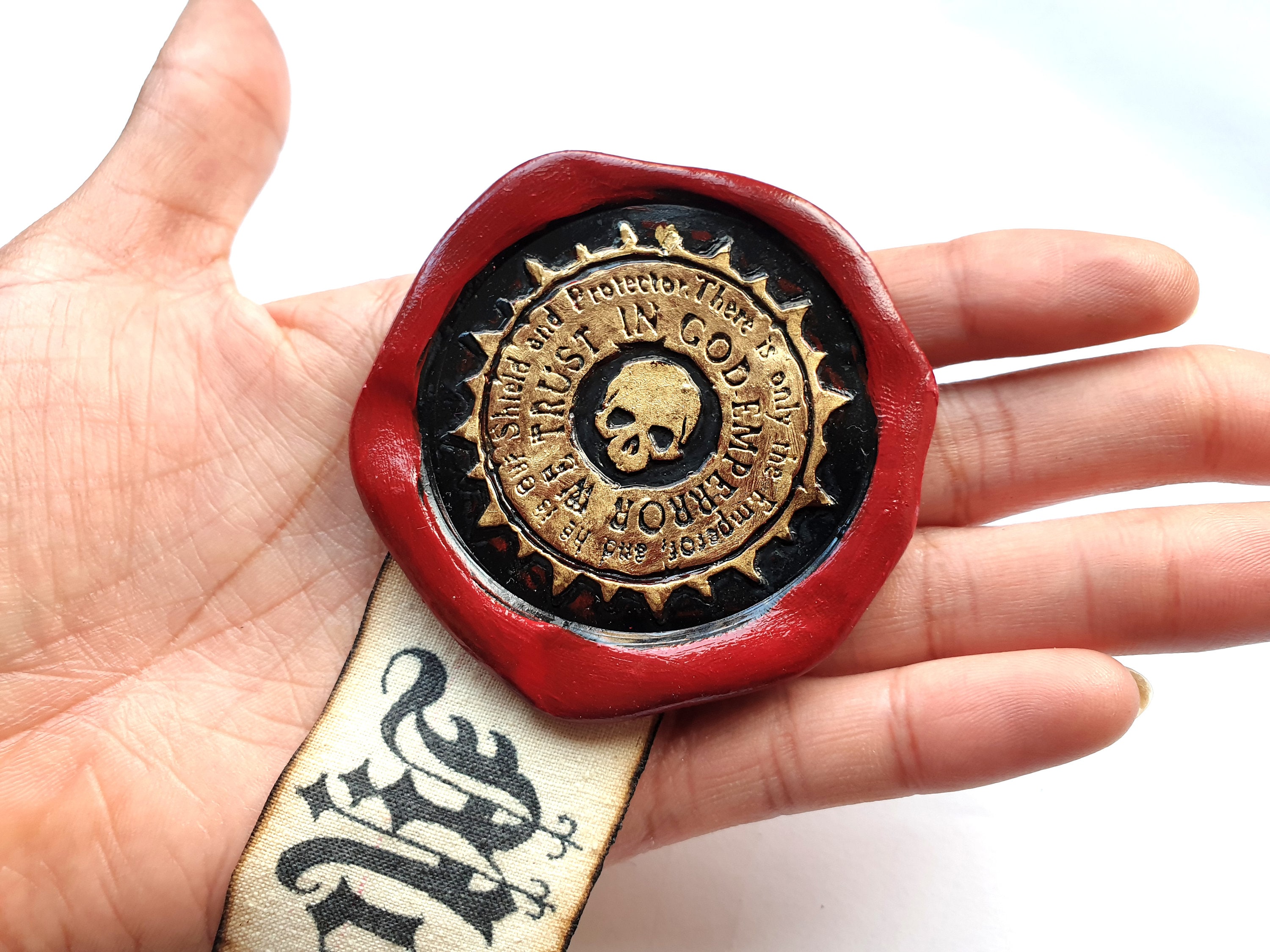 Litany Purity Seal - Real Size, Brooch Pin Back, Mark of Faith - Etsy