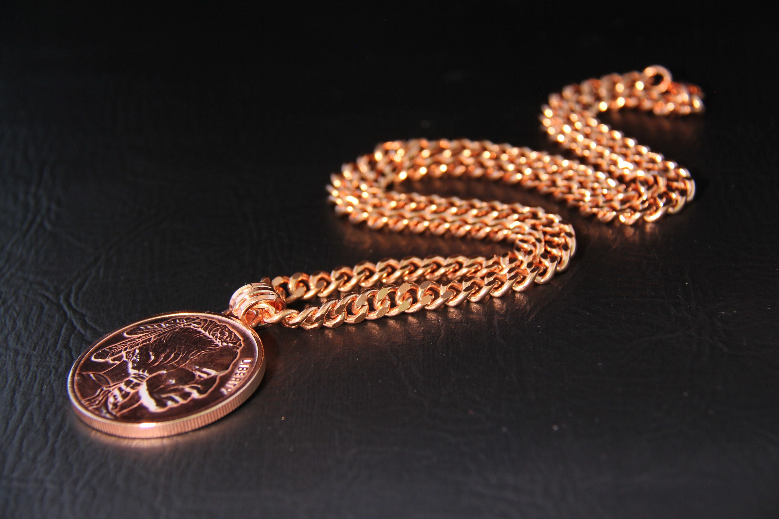 Mens Copper Pendant Necklace Anniversary Birthday Gift for Him ...