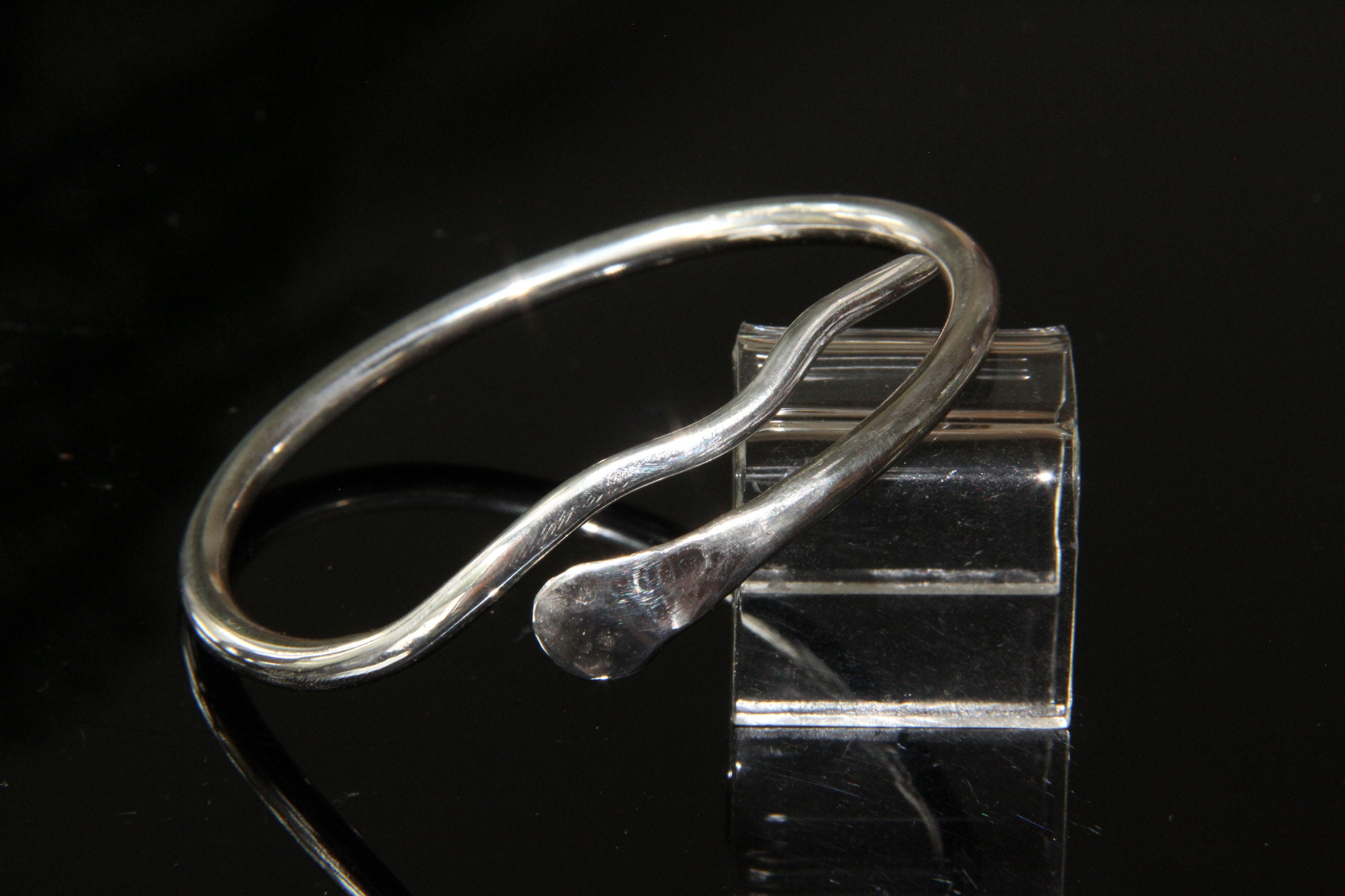 Silver Snake Bangle Serpentine Arm Jewelry Sleek and Stylish ...