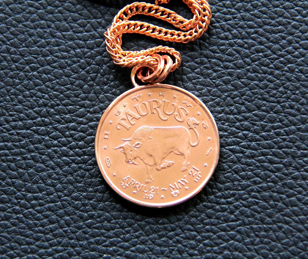TAURUS Zodiac Copper Pendant Horoscope Birth Signs • Birthday ...