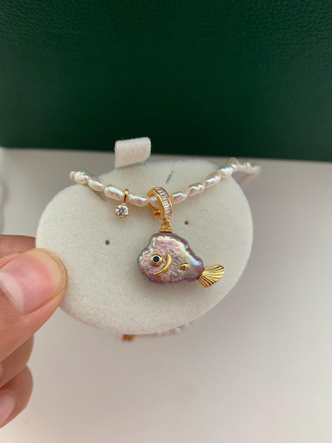 TINA PEARL Creative Little Fish Pearl Necklace - Etsy