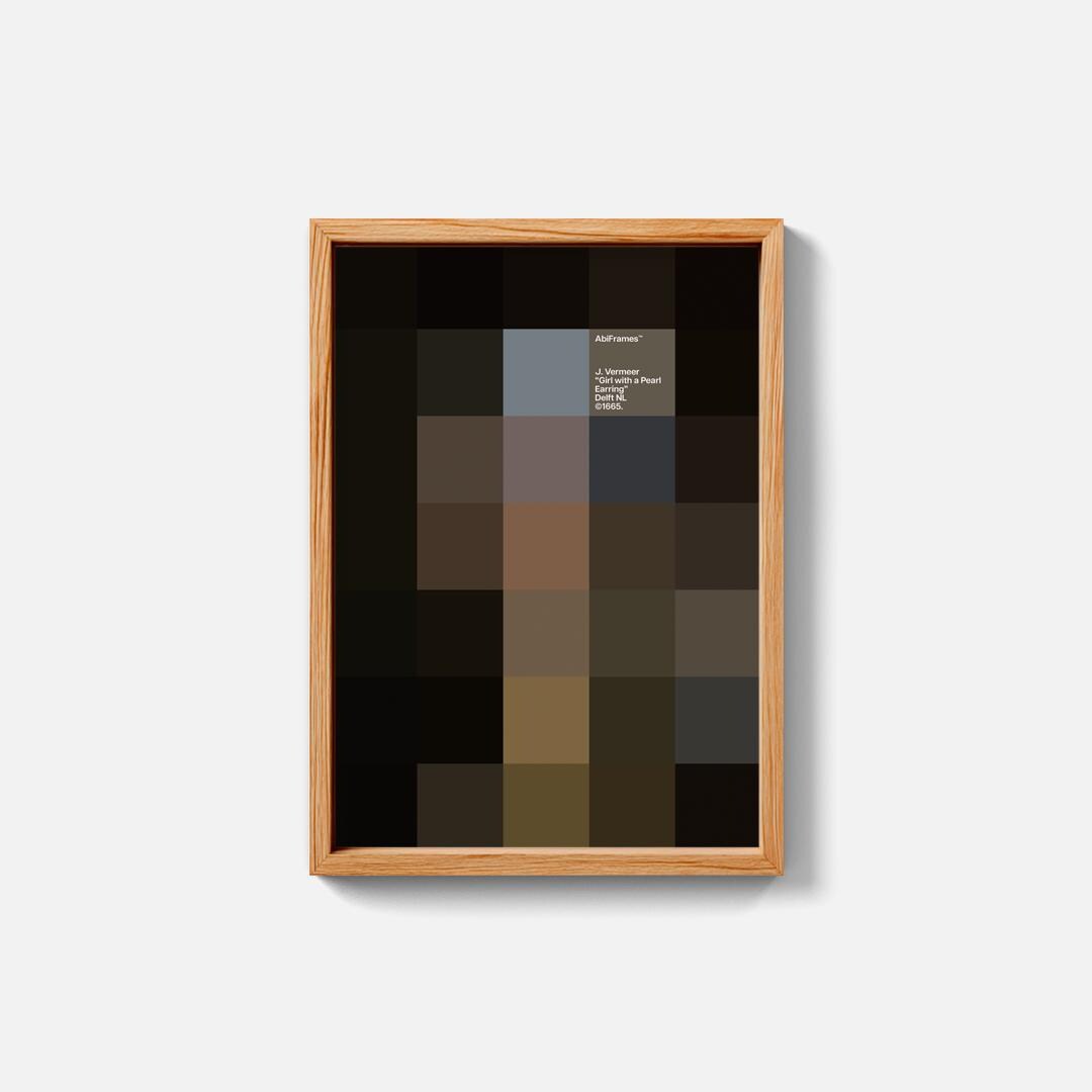 Pixelated Girl With a Pearl Earring – Vermeer Digital Art Print, Modern ...