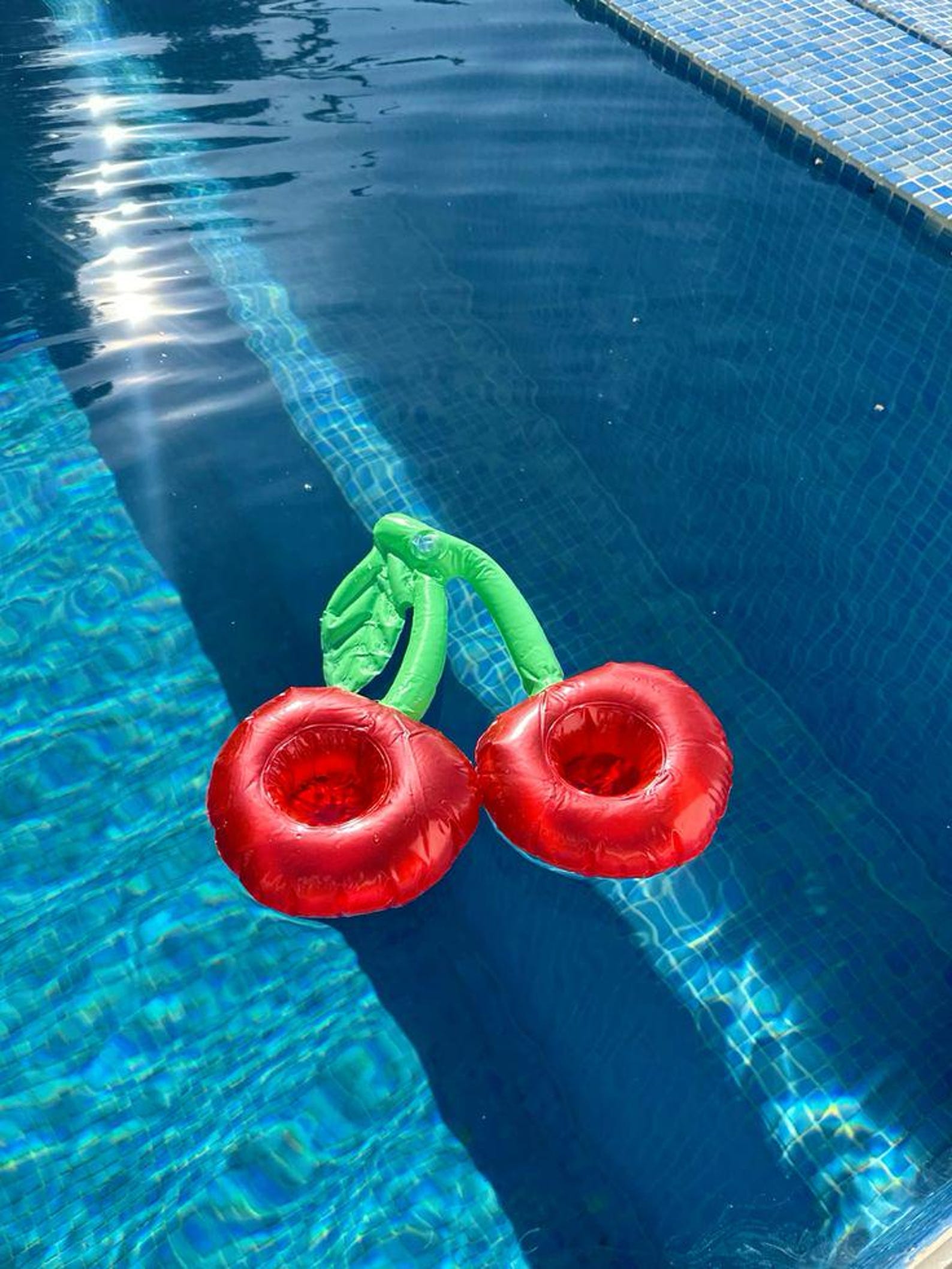 Inflatable Cherry Cup Holder – Aesthetic Floating Drink Holder for ...