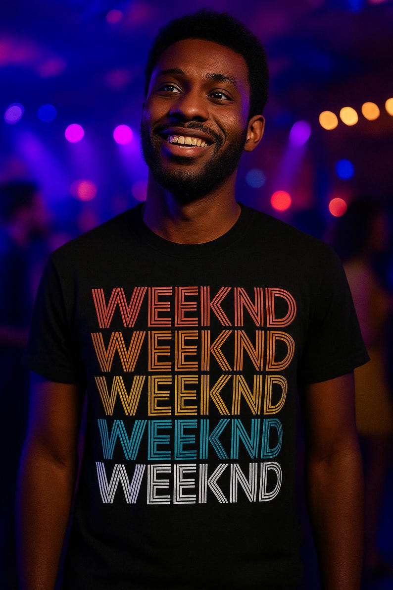 Retro Vintage Weeknd - Colorful Typography Tee - Unisex Graphic Shirt ...