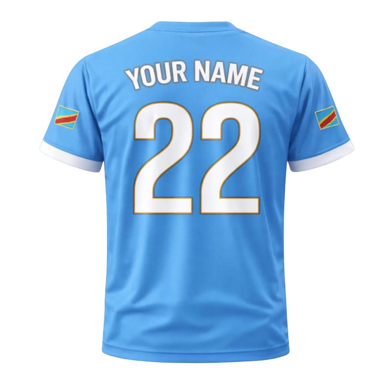 DR Congo Soccer Jersey, Custom Name & Number, Unisex Fan Shirt - Etsy
