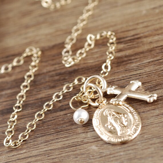 First Holy Communion Gift St. Mary Magdalene Necklace Faith | Etsy