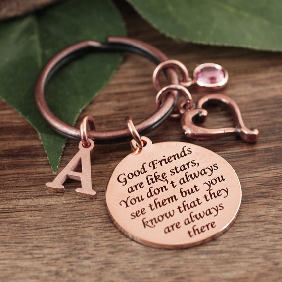 Best Friend Keychain Friendship Keychain Bridesmaid Gift - Etsy