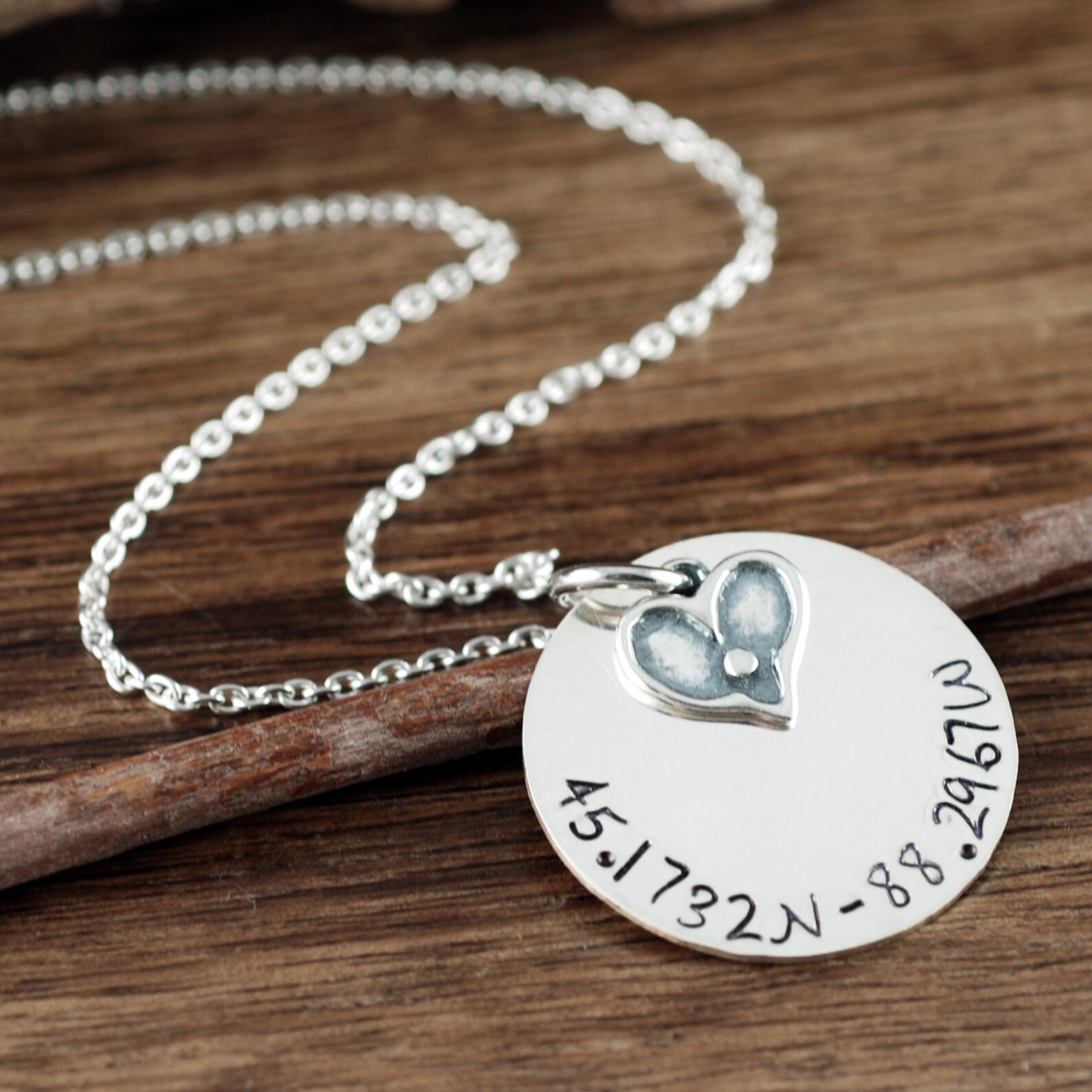 Custom Coordinate Necklace Latitude Longitude Necklace - Etsy