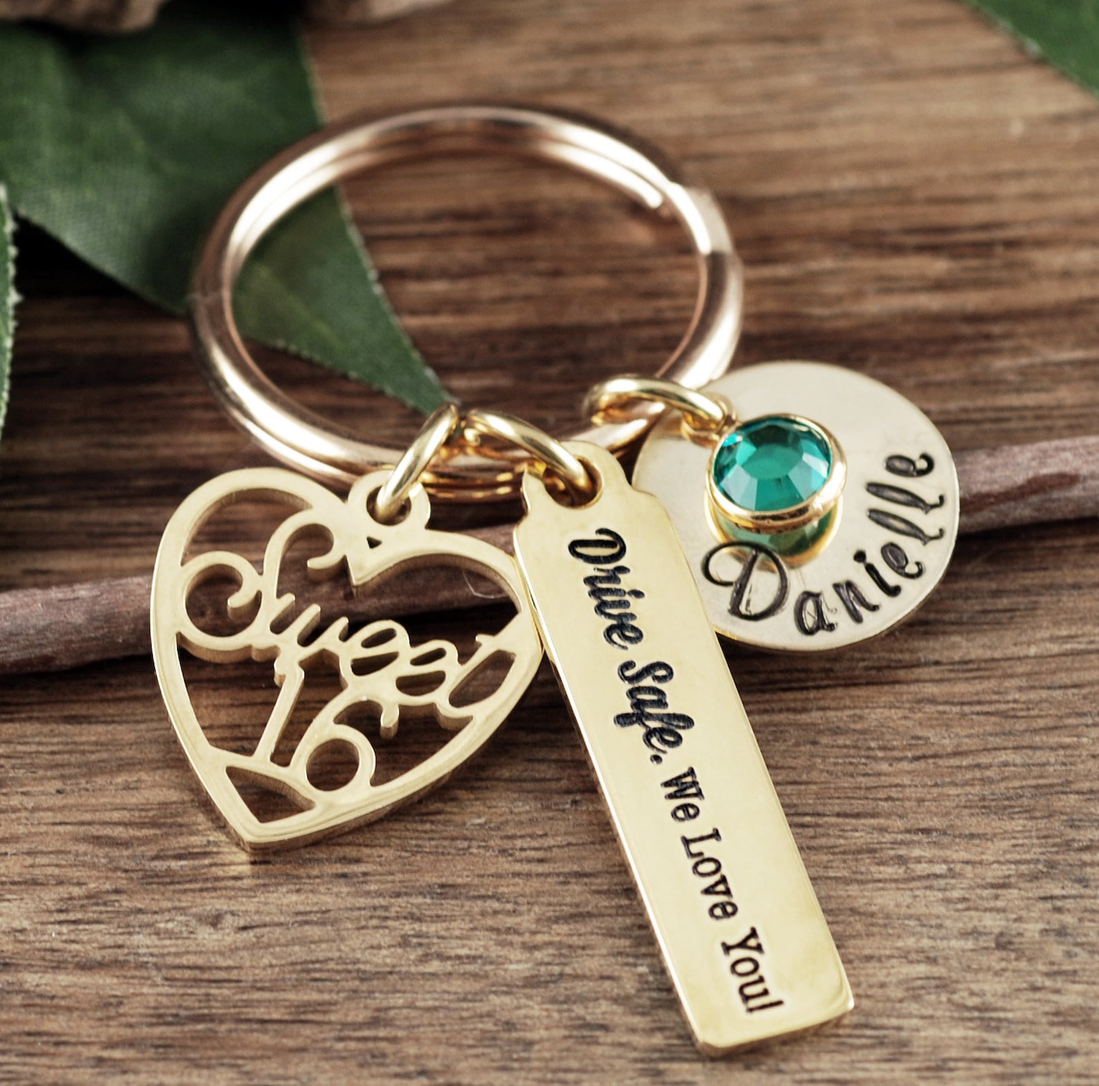 Silver Personalized Sweet 16 Keychain Sweet 16th Birthday | Etsy