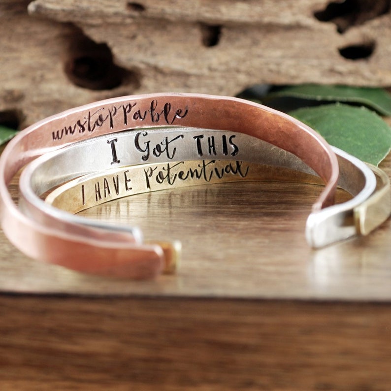 Unstoppable Bracelet Inspirational Cuff Bracelet Secret | Etsy