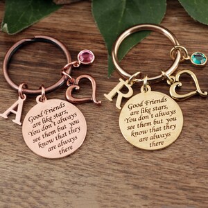 Best Friend Keychain, Friendship Keychain, Bridesmaid Gift, Gift for ...