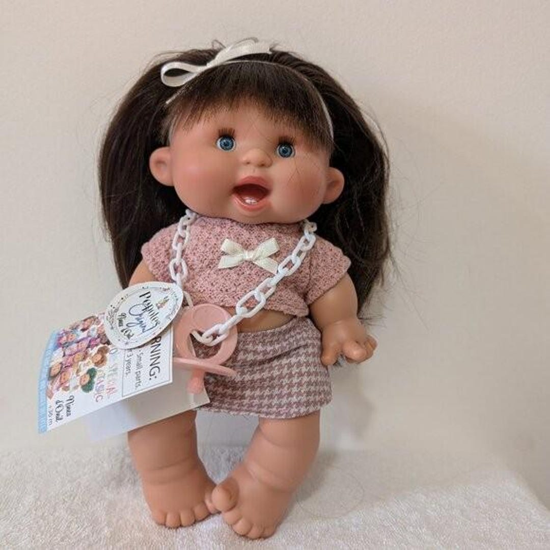 Nines D'onil Dolls Dark Brown Hair Blue Eyes White Hair Ribbon - Etsy