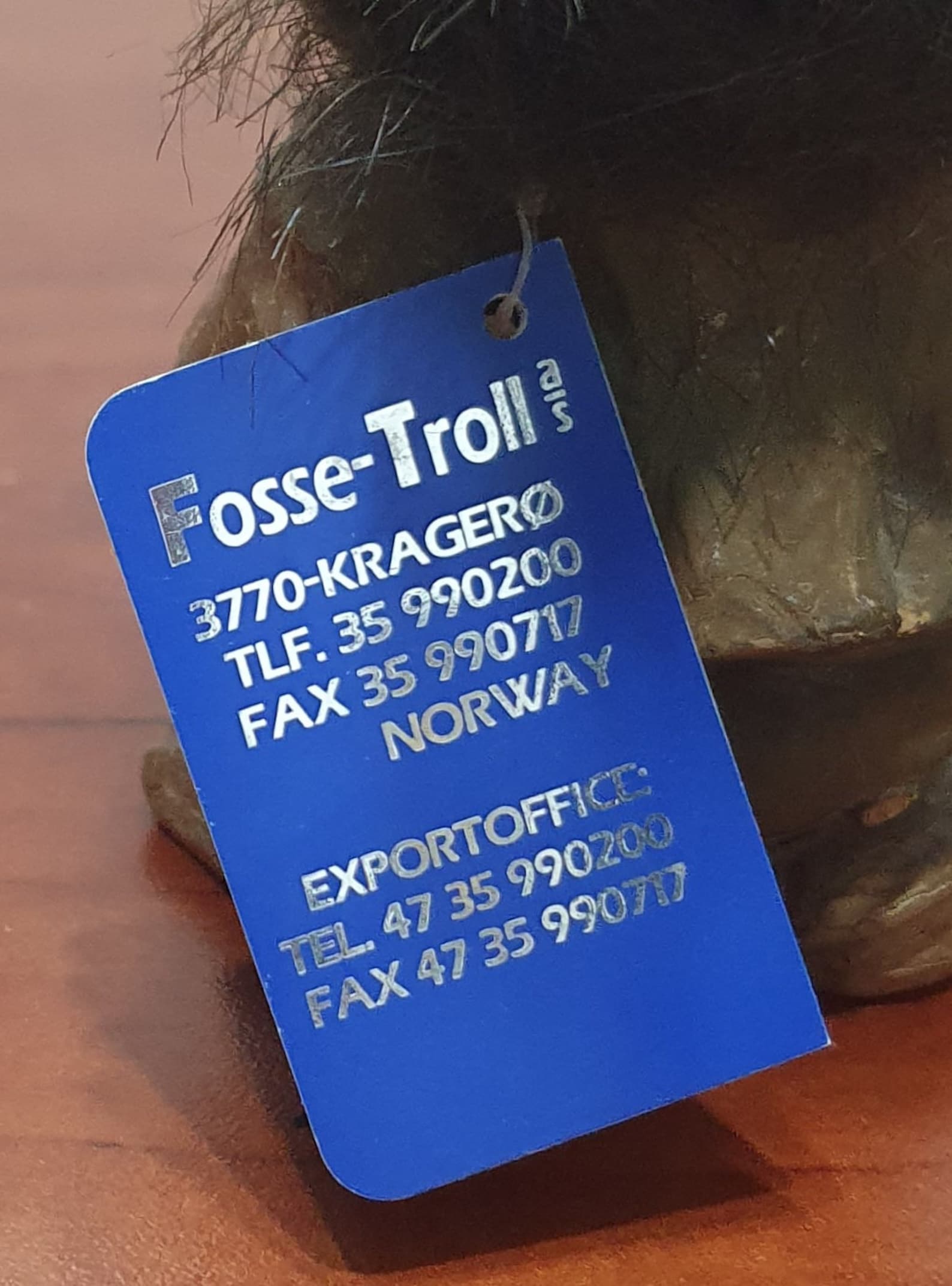 Vintage Norwegian Fosse Troll With Tag / One Tooth Troll No.63 ...