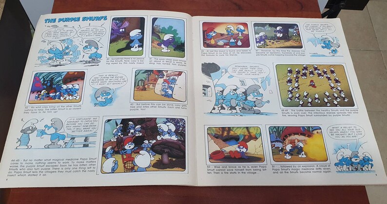 Vintage the Smurfs Sticker Album 1982 Panini Comlete Excellent ...