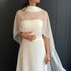 Wedding Dress Topper Bridal Bolero Sheer Organza Blouse Bride Dress ...