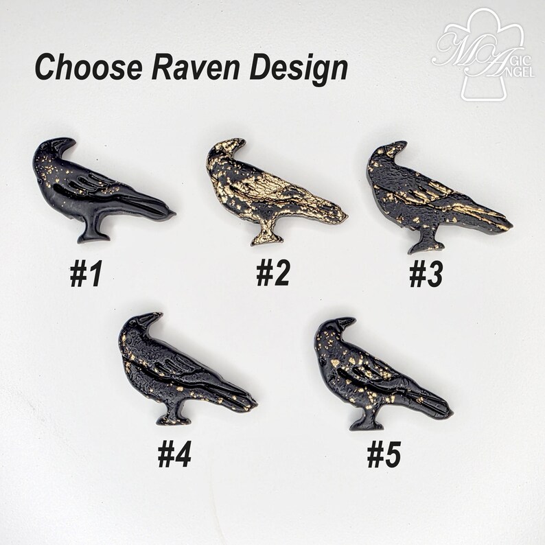 Handmade Polymer Clay Raven Keychain: Letter Tag; Gothic, Halloween ...