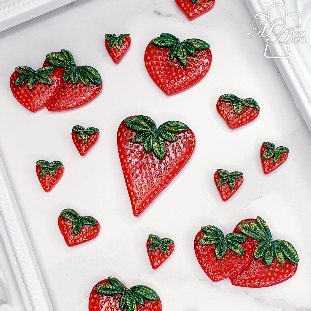 Sweet Strawberry Handmade Fridge Magnet Polymer Clay. Unique Miniature ...
