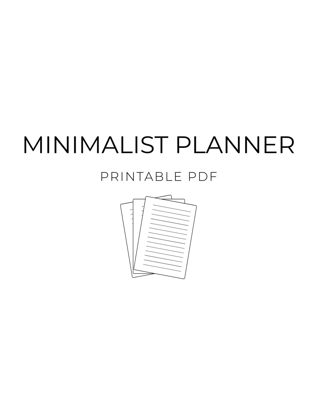Minimalist Daily & Weekly Planner | Printable PDF | Instant Download ...